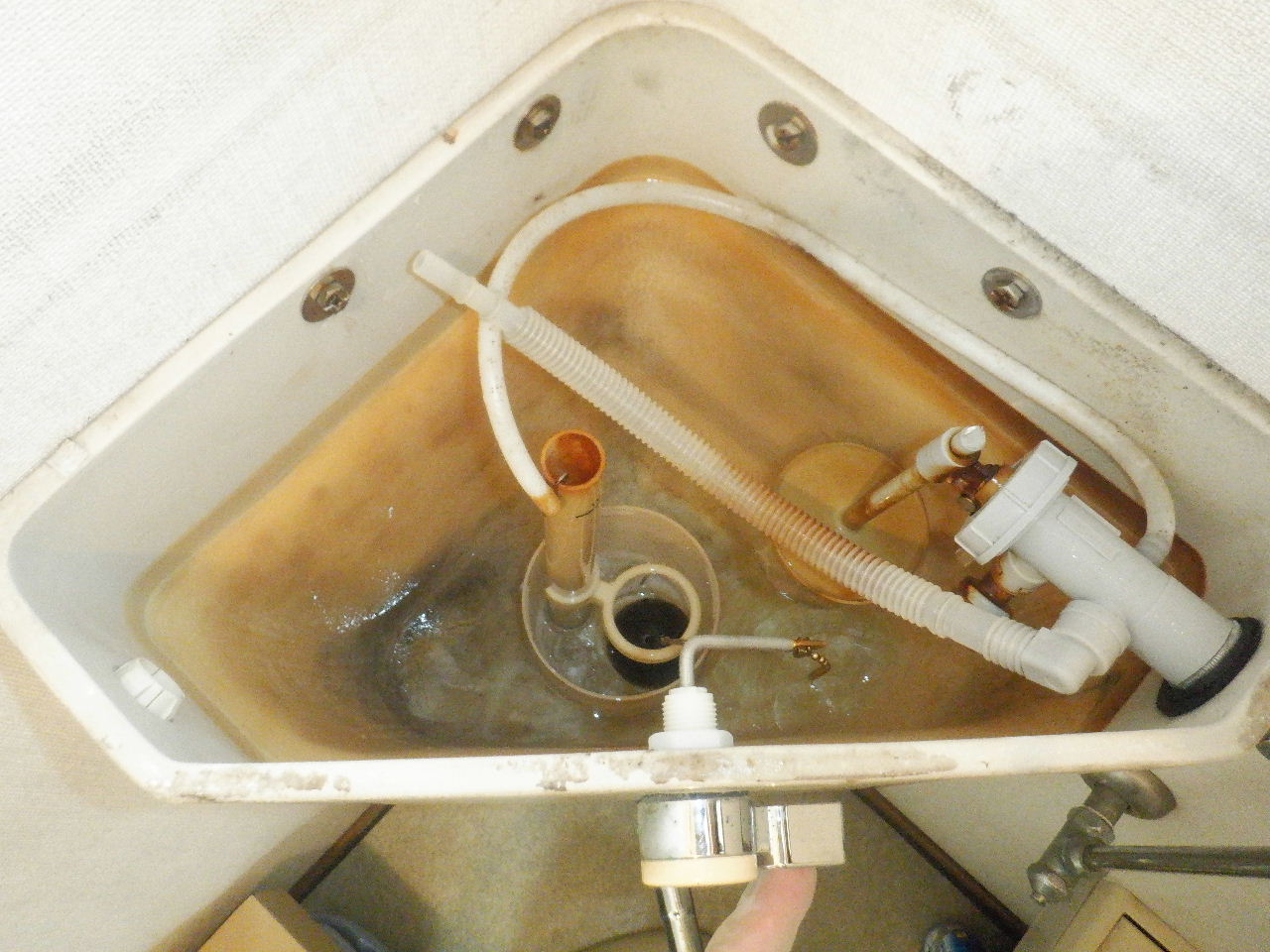 INAX DT-870Z【ﾎﾞｰﾙﾀｯﾌﾟ･ﾌﾛｰﾄｺﾞﾑ玉交換】 防露式手洗付隅付ﾀﾝｸ ＜水が止まらない＞ 修理方法 ※手洗無し DT ...