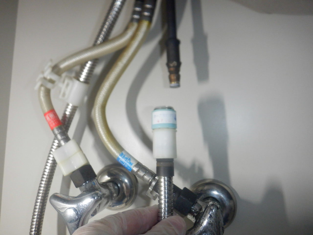 KVK KM590MSGHL【ｶｰﾄﾘｯｼﾞ・ｼｬﾜｰﾎｰｽ交換、水栓本体後継品・代替品へ交換】台付ｼﾝｸﾞﾙﾚﾊﾞｰ式ｼｬﾜｰ水栓