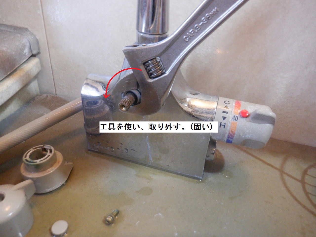 MYM MS6115【切替ｶｰﾄﾘｯｼﾞ･温調ｶｰﾄﾘｯｼﾞ交換、本体後継品】台付ｻｰﾓｽﾀｯﾄ式ｼｬﾜｰ水栓＜水が止まらない。温度調節が出来ない｡>修理方法 | あなたにも出来るかも？水道 ...